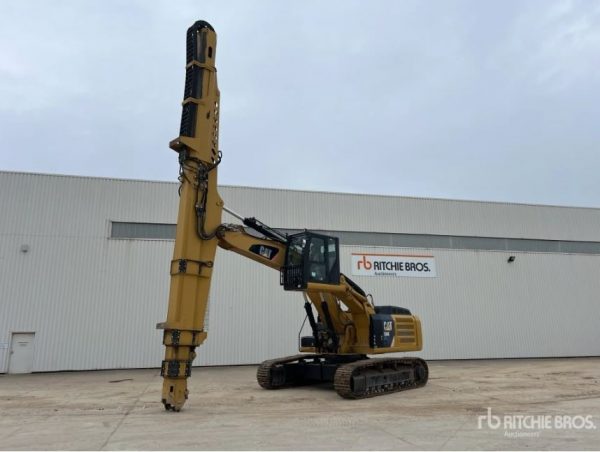 Pelle Cat 336ELM (6264h - 2014), bras télescopique, vendue 147 000 ...